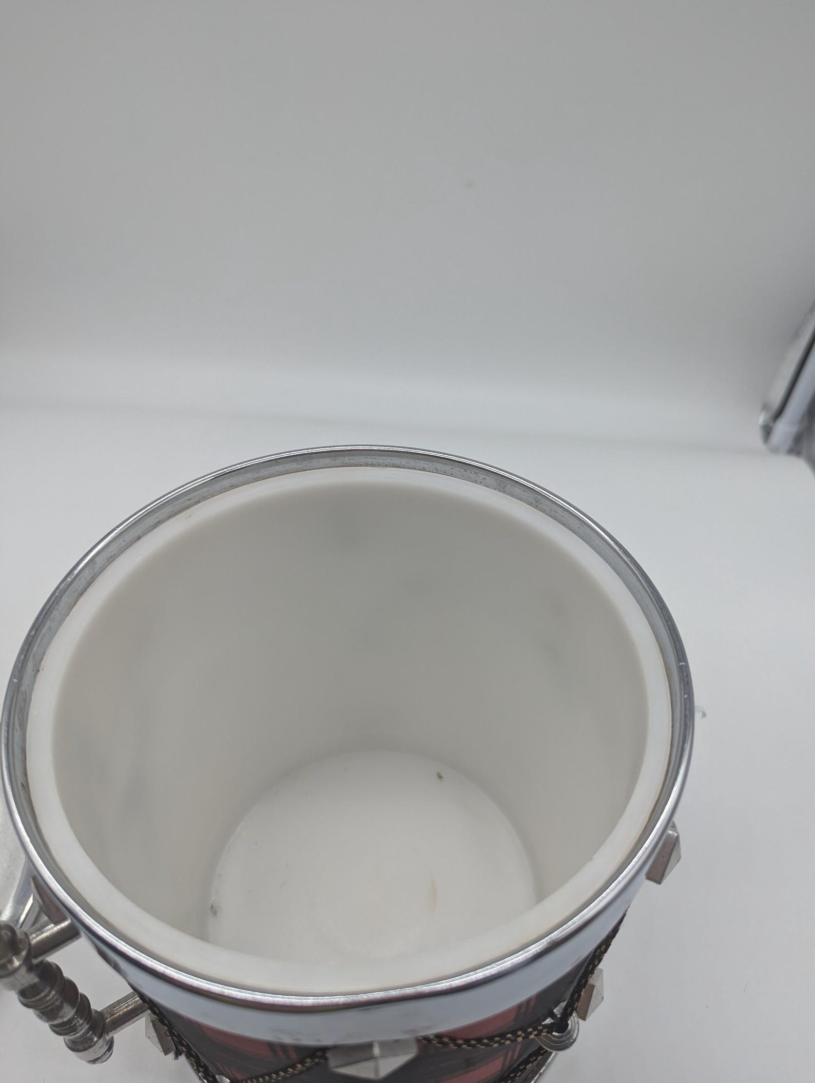 Vintage, Red Plaid, Ice Bucket, With Silver Handles, Circa 1970s, Mcm ...
