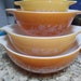 Pyrex, Butterfly Gold, Set of 4, Nesting Bowls, With Pours, Rare ...