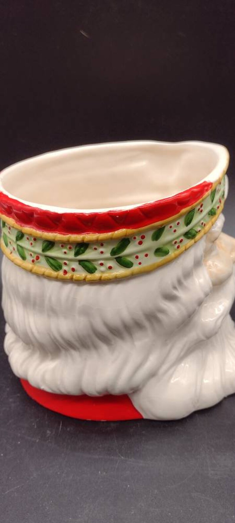 Vintage, Caffco, Santa, Head Vase, Planter, Candy Jar, Porcelain, Rare ...