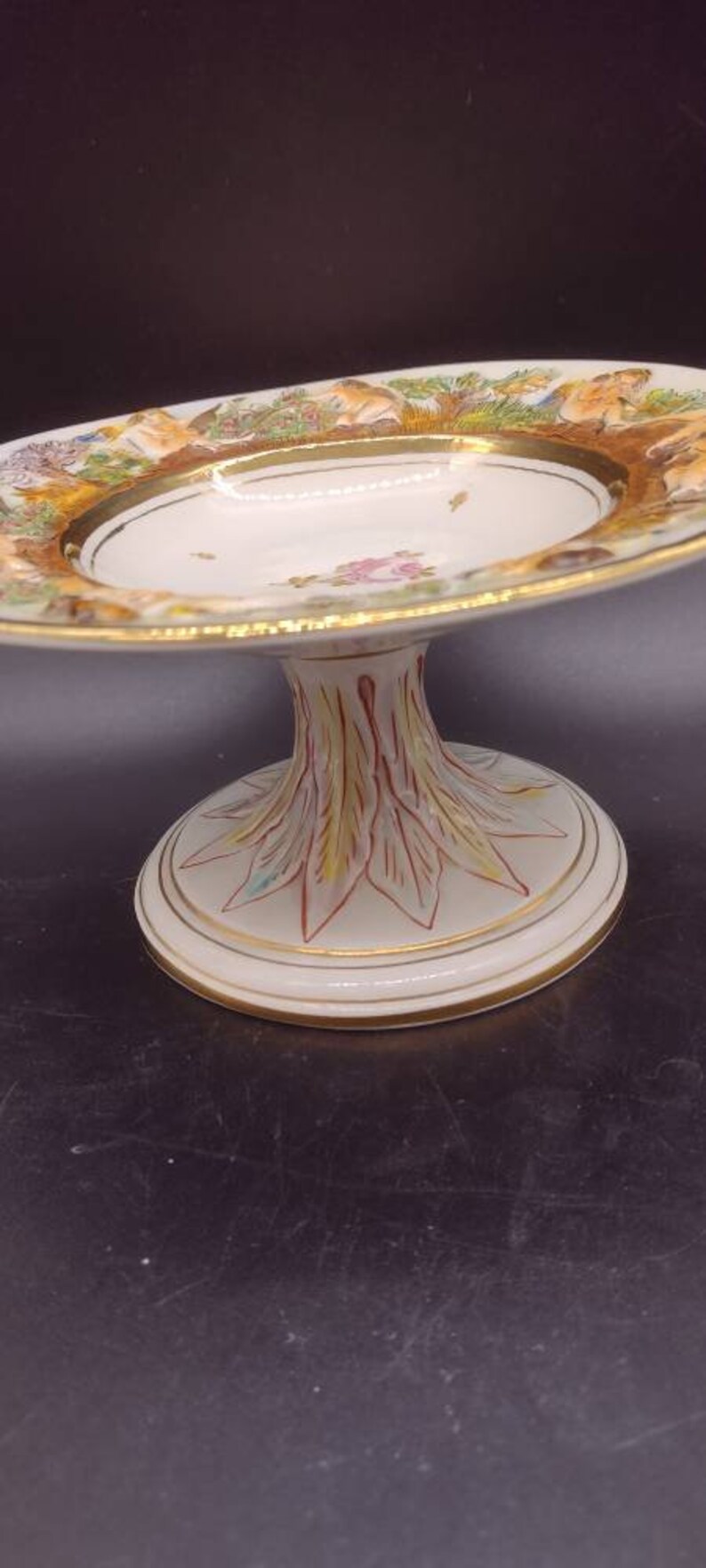Vintage, Capodimonte, Tiered Plate, Bon Bon Plate, Canape, Cherubs ...