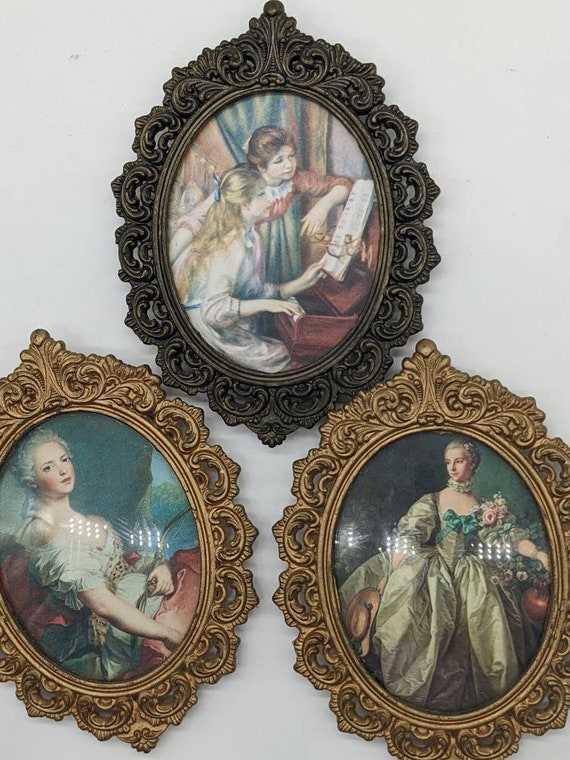 Vintage Italian Frames Brass Classic Romantic Ladies - Etsy Canada
