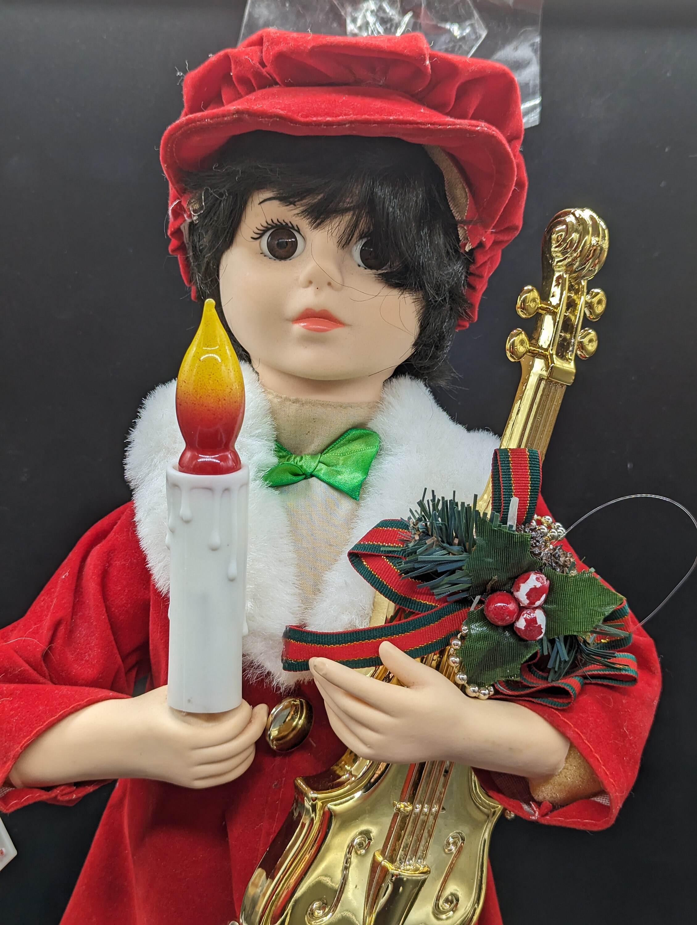 Vintage, Telco, Motionette, Animated, Doll, With, Violin, Candle, WORKS ...