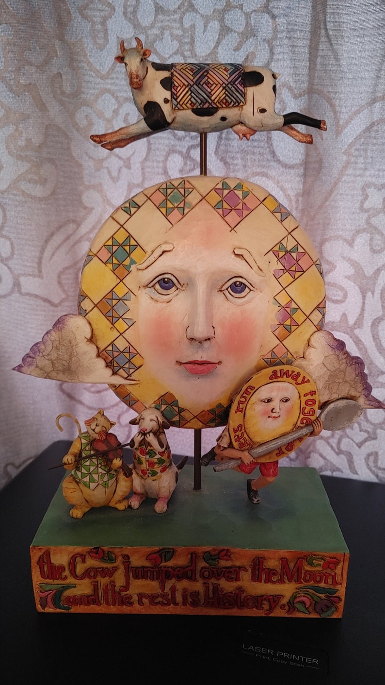 Jim Shore the Cow Jumped Over the Moon and the Rest is History Retired ...