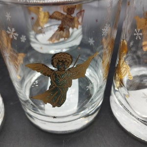 Vintage Culver Glass Double Old Fashioned Glasses, Gold Christmas ...