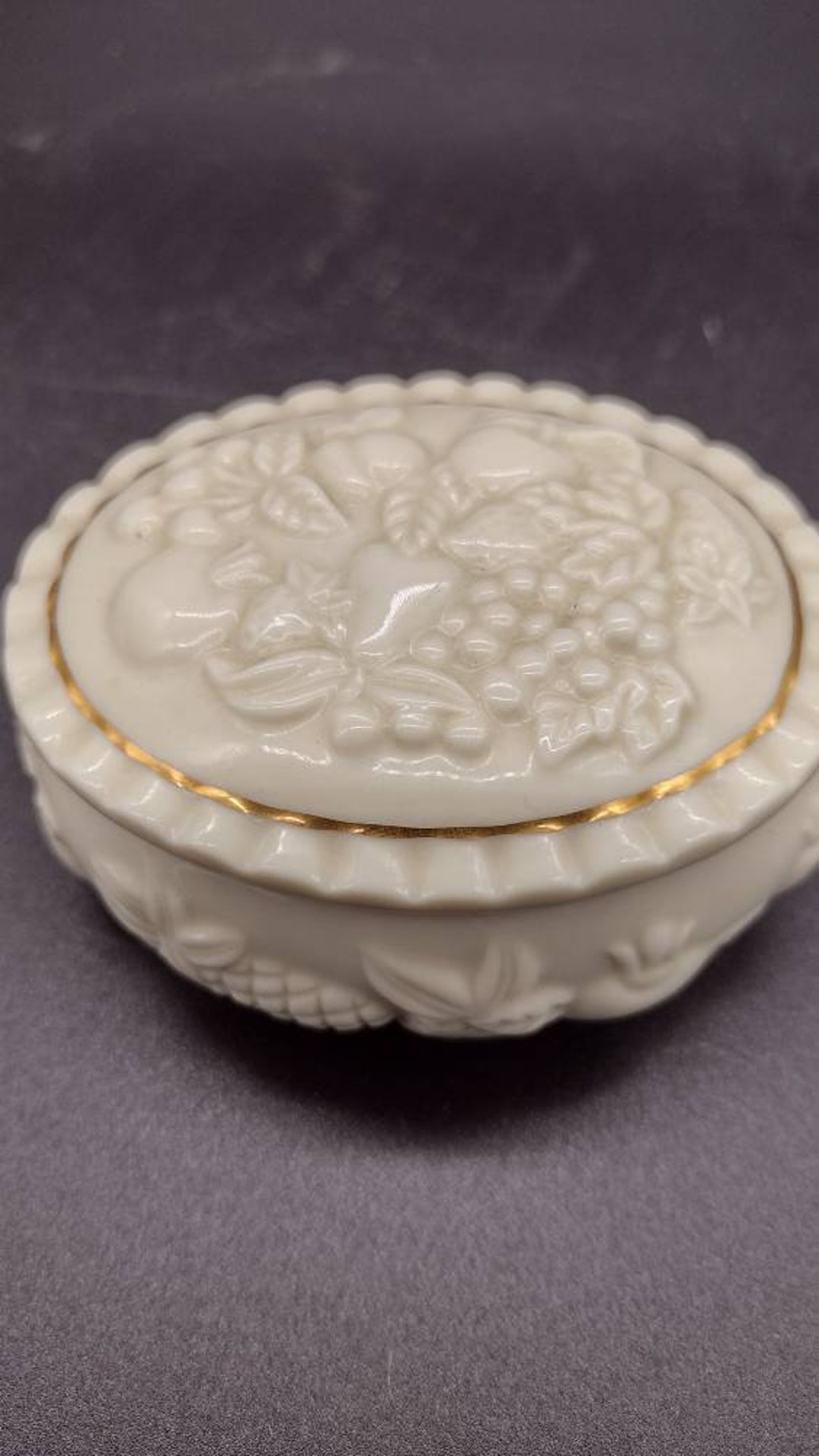 Vintage, Lenox, Trinket Box, Ring Box, Jewelry Box, 1998 Lenox, Cream ...