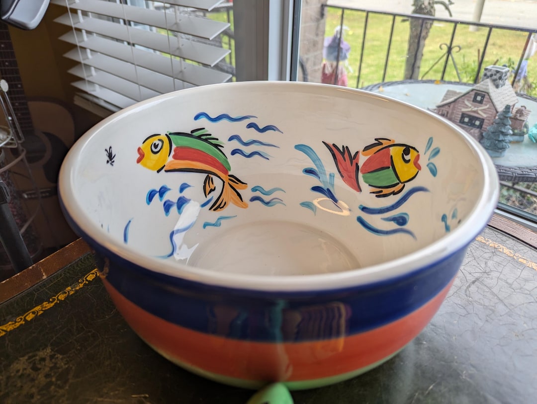 Vintage, Strata Group, Les Tropiques, Hand-painted, Ceramic, Serving ...