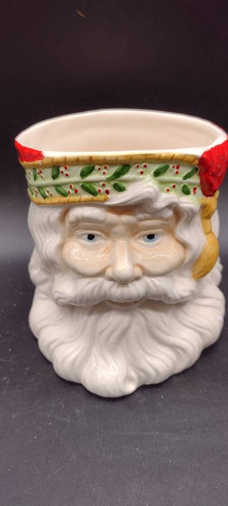 Vintage, Caffco, Santa, Head Vase, Planter, Candy Jar, Porcelain, Rare ...
