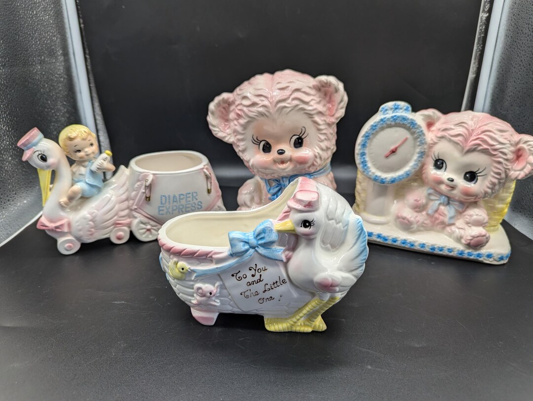 Vintage, Baby Planters, for Baby Room, Nursery, Shower Gift, New Baby ...