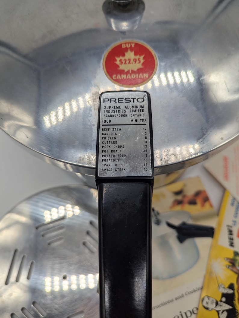 Vintage, Pressure Cooker, 5 Quart Vintage Presto, Pressure Cooker, With ...