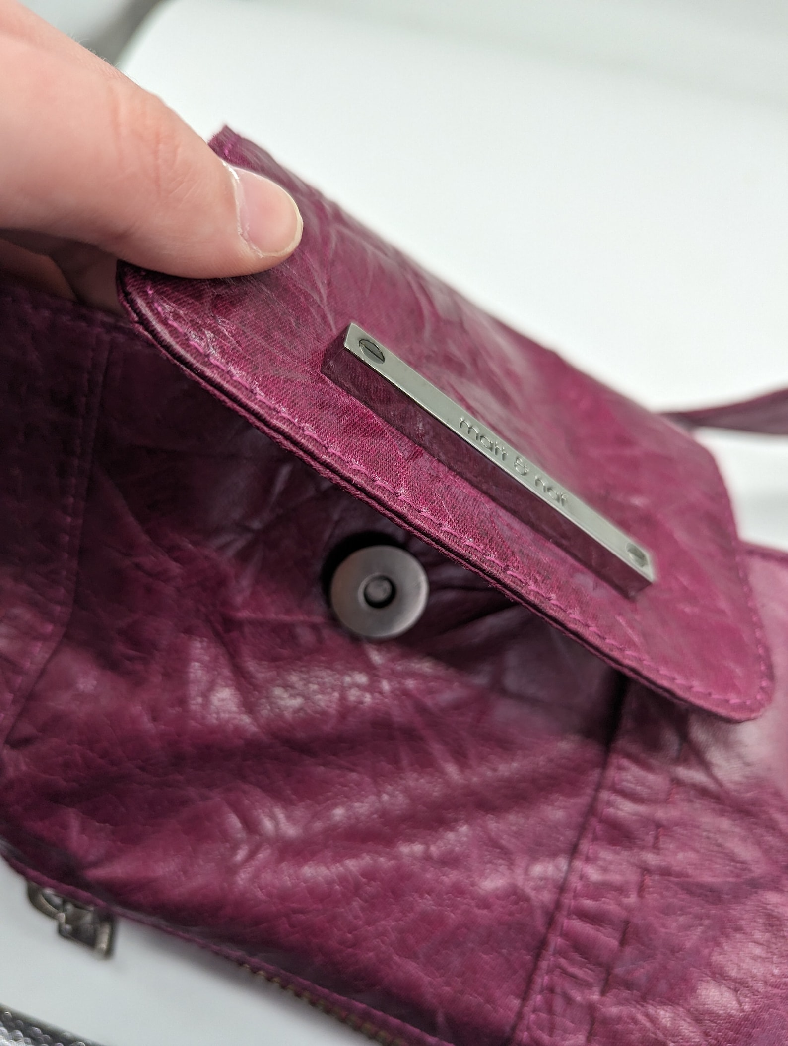 Vintage, Matt and Nat, Hobo Bag, Purse, Magenta, Burgundy, Vegan ...