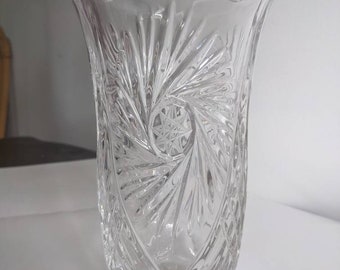 Large Crystal Vase - Etsy