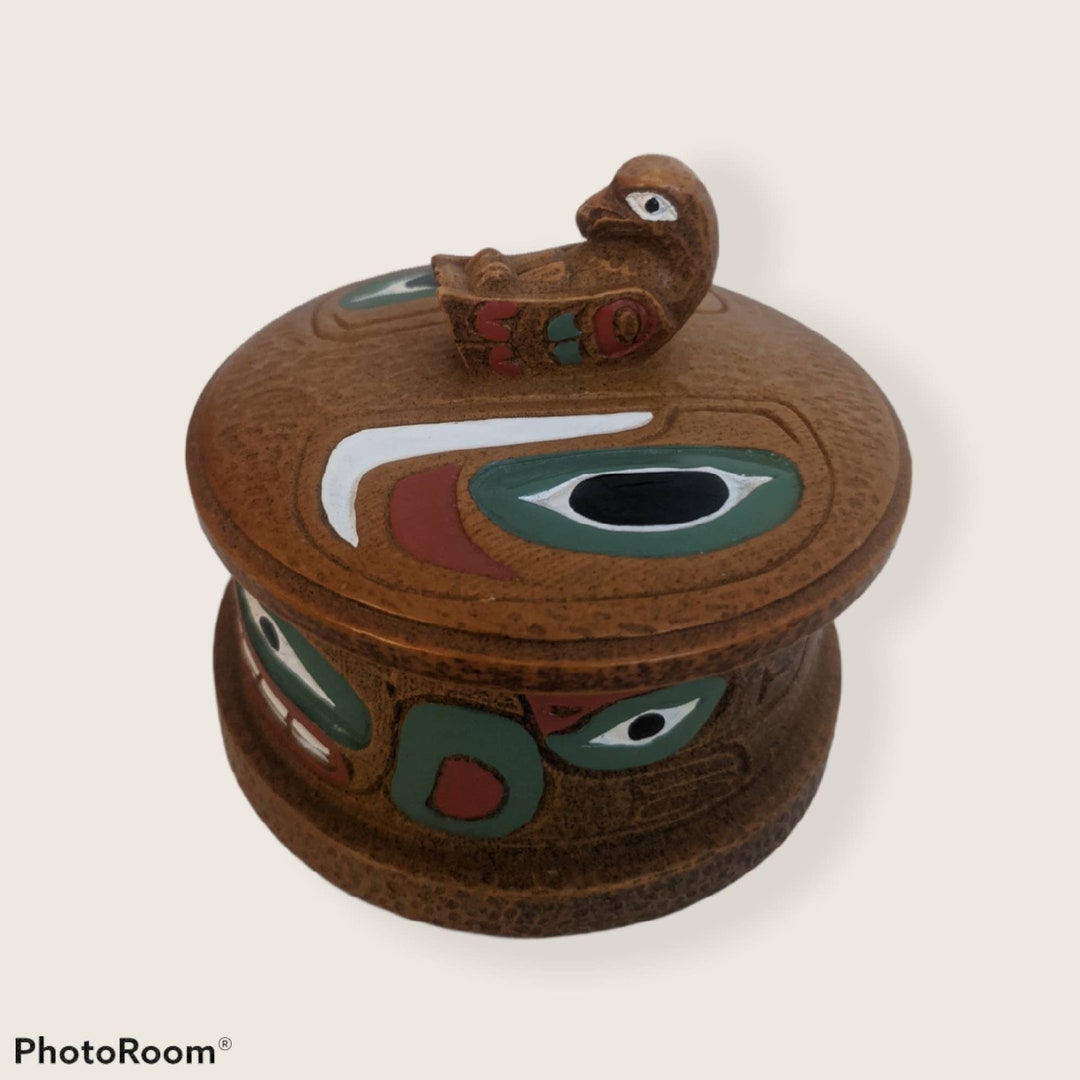 On Hold for Nataly Indigenous Art, Totem Box, Original Repro, Has ...