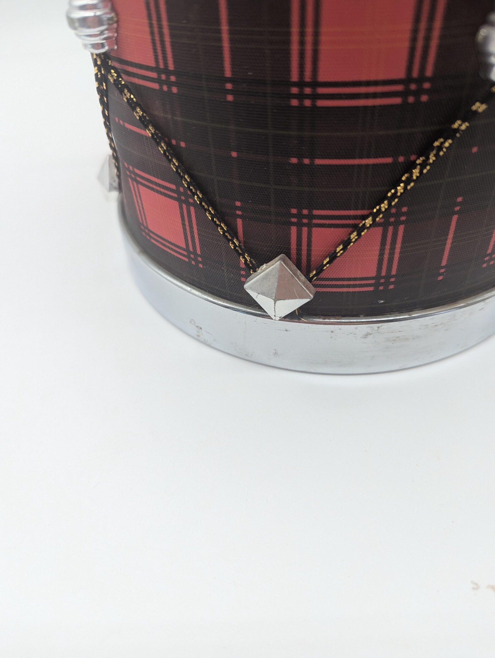 Vintage, Red Plaid, Ice Bucket, With Silver Handles, Circa 1970s, Mcm ...