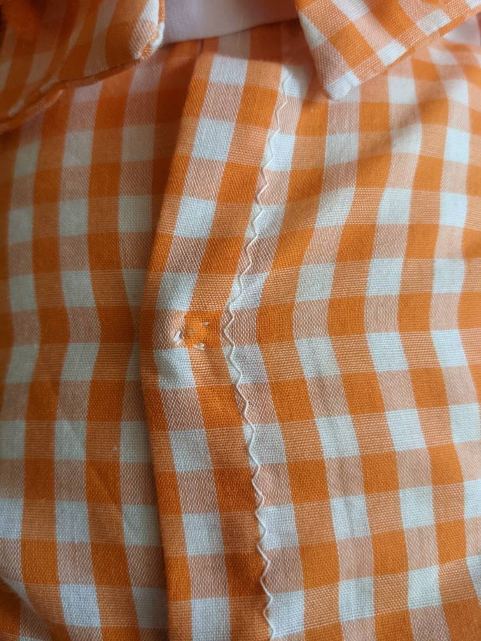 Raggedy Ann, VTG, 3 Feet Tall, Orange, Gingham, Brown, Sailor Hat, Bow ...