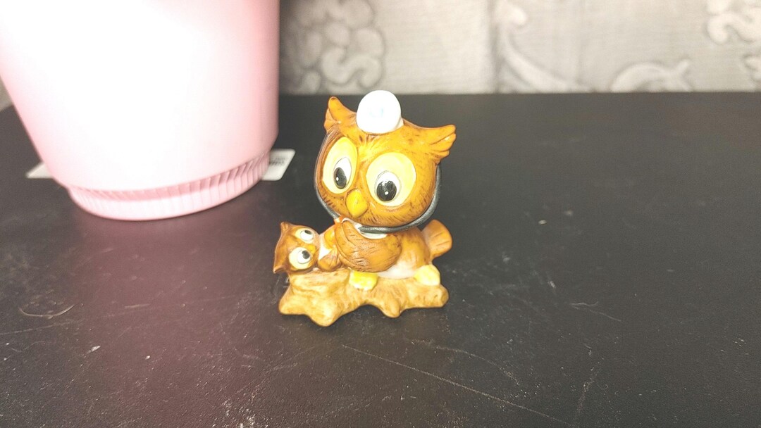 Vintage, Napco, Owl Figurine, Dr Owl, Patient, Baby Owl, Rare, - Etsy