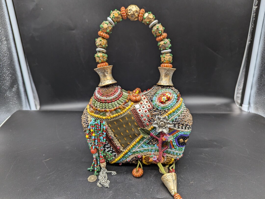 Rare, Vintage, Mary Frances, Purse With Multi Color, Bead Work, and ...