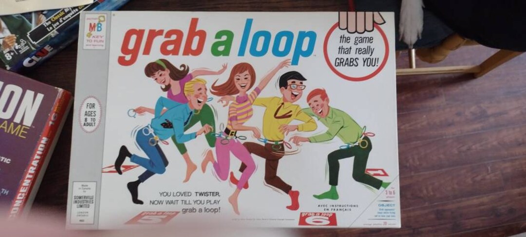 Grab A Loop Vintage Milton Bradley Game, COMPLETE Retro 1960's Kooky ...