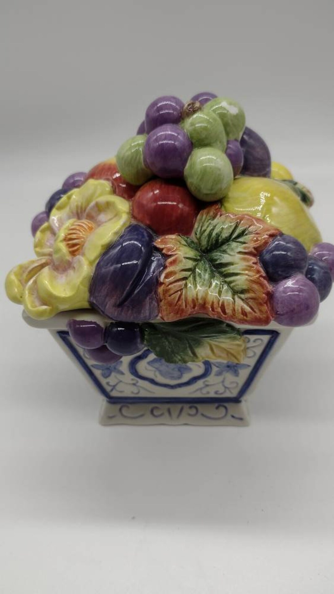 Vintage, Fitz and Floyd, Lidded, Candy Jar, Classics Collection, Fruit ...