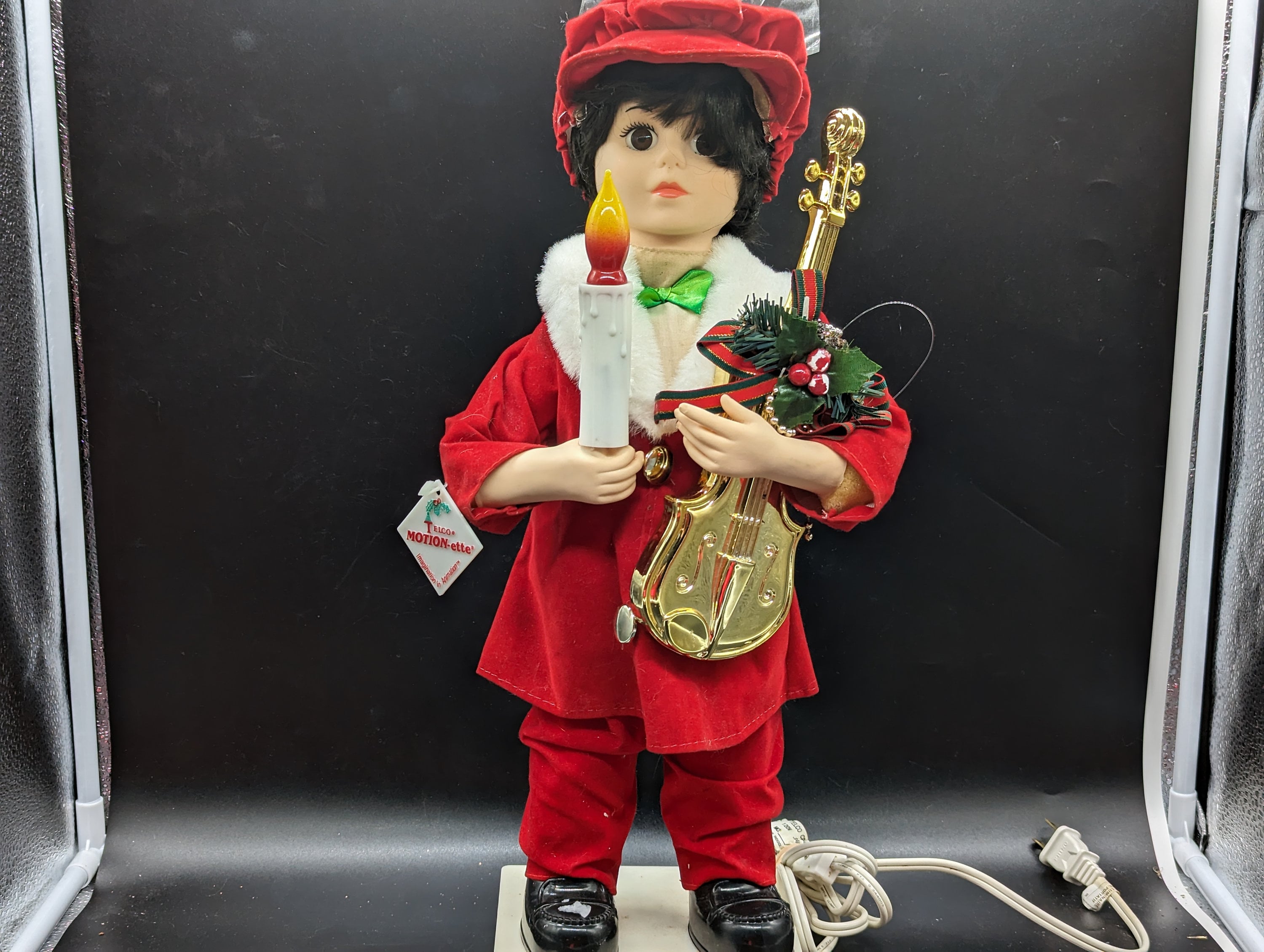 Vintage, Telco, Motionette, Animated, Doll, With, Violin, Candle, WORKS ...