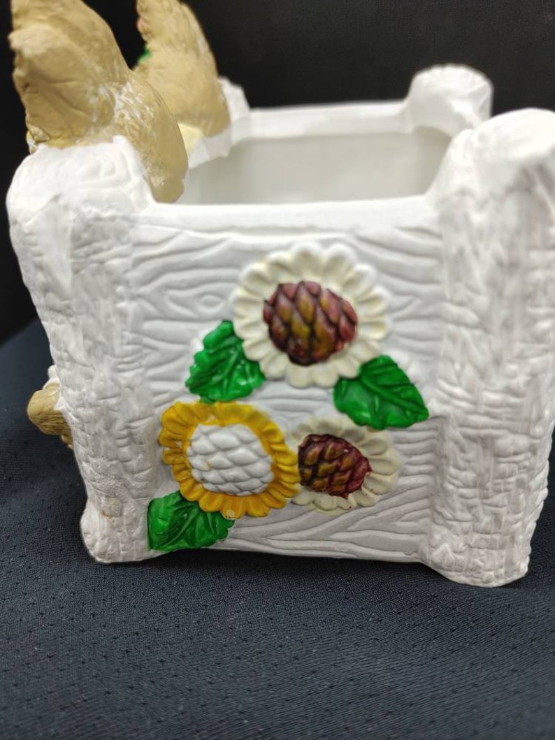 Vintage, Ceramic, Easter, Planter, Bunnies, Boy and Girl Rabbits ...