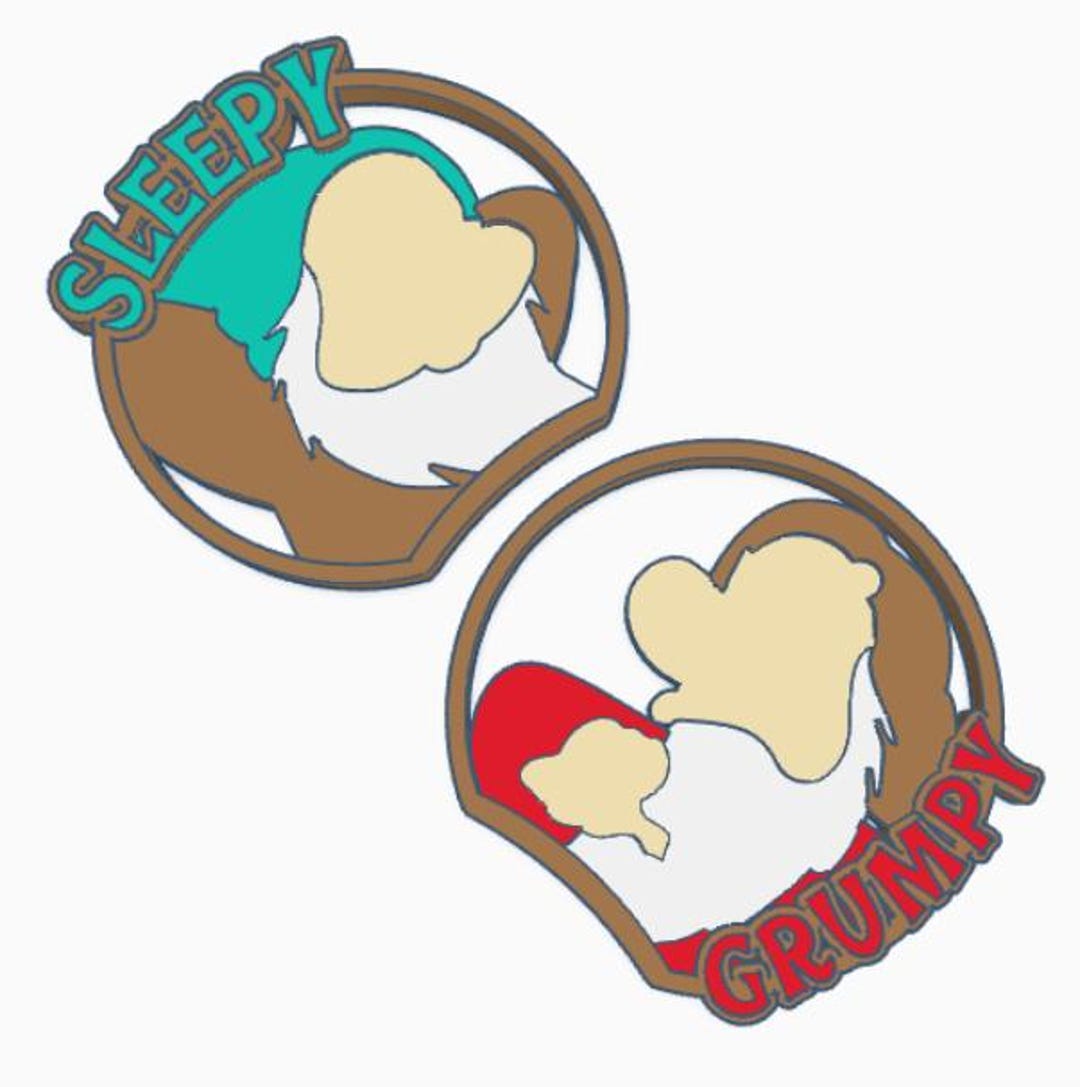 Seven Dwarfs Grumpy and Sleepy Ears Digital Download File - Etsy
