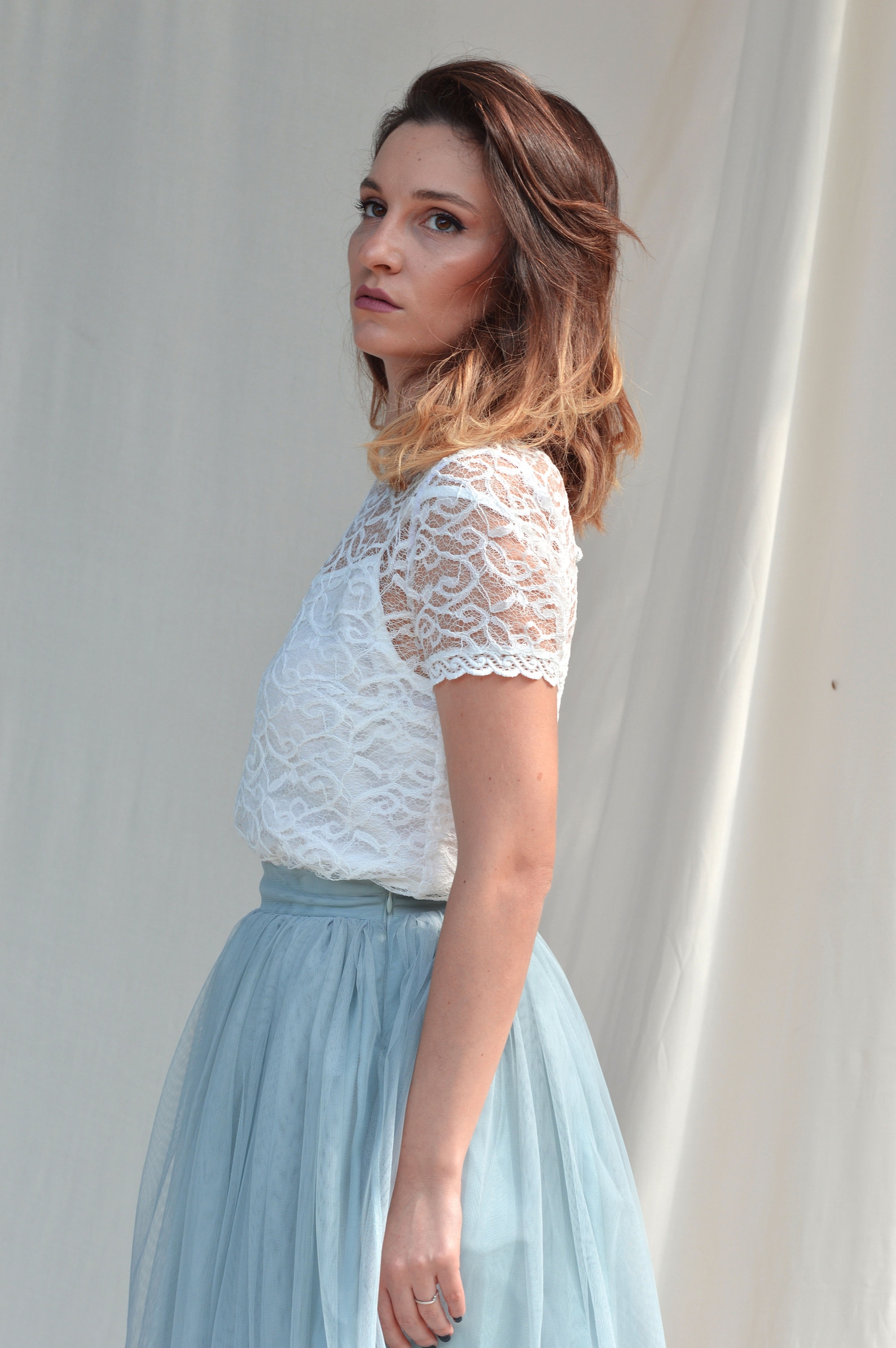 Ivory Lace Top Lace Blouse Women Blouse Wedding Top Bridal - Etsy