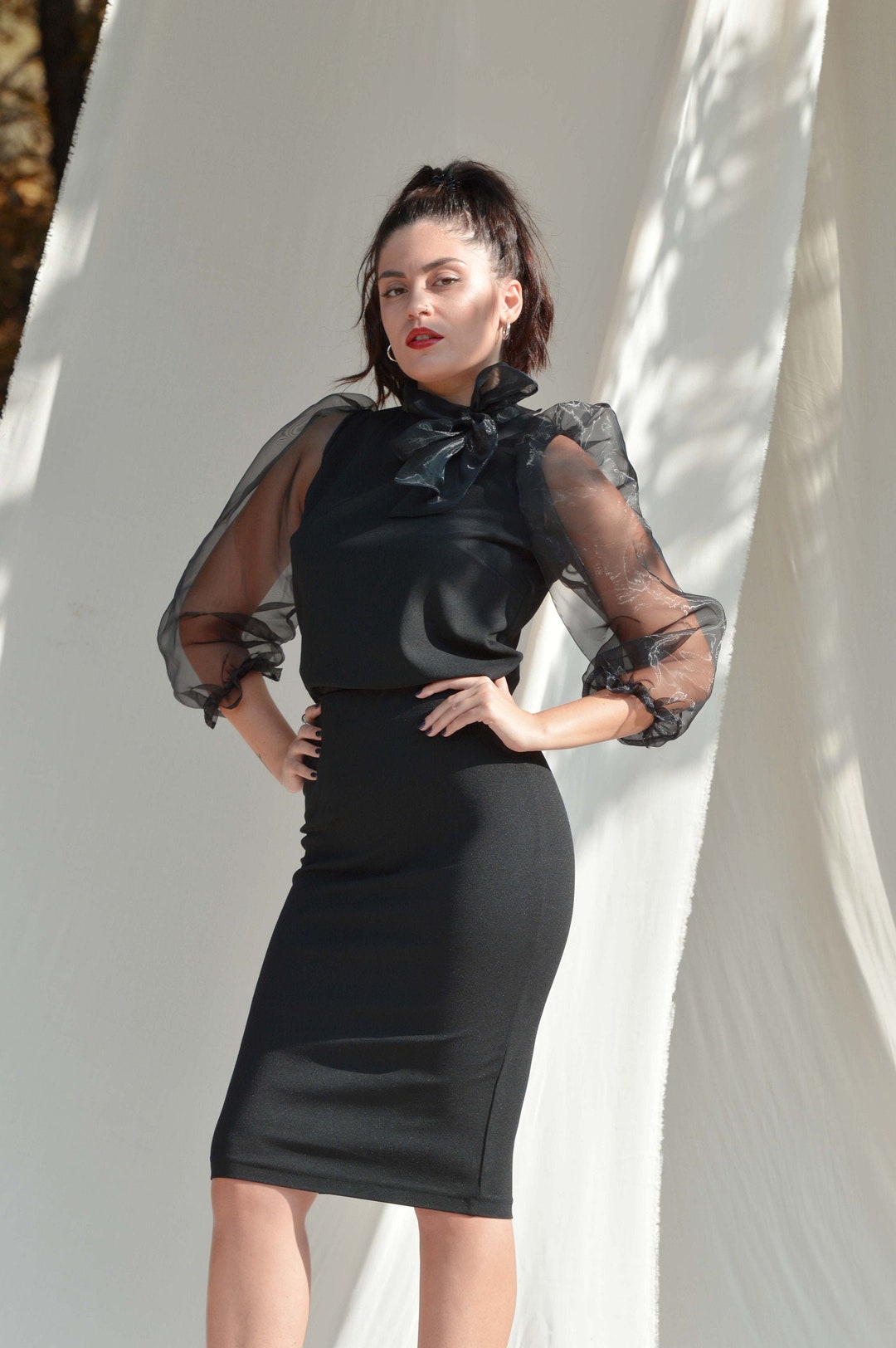 Black Organza Blouse Organza Top Women Blouse Special Occasion Blouse ...