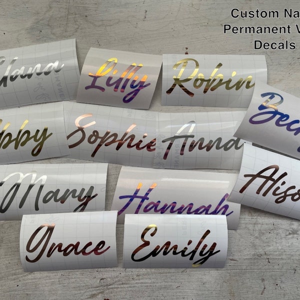 Custom Name Decal - Etsy