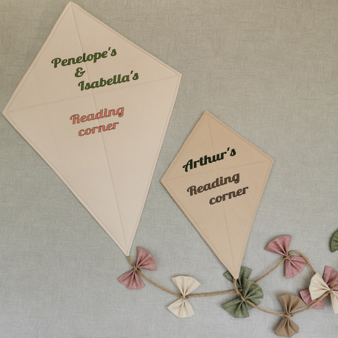 Kite Reading Corner Wall Decor Baby Room, Personalised Play Room ...