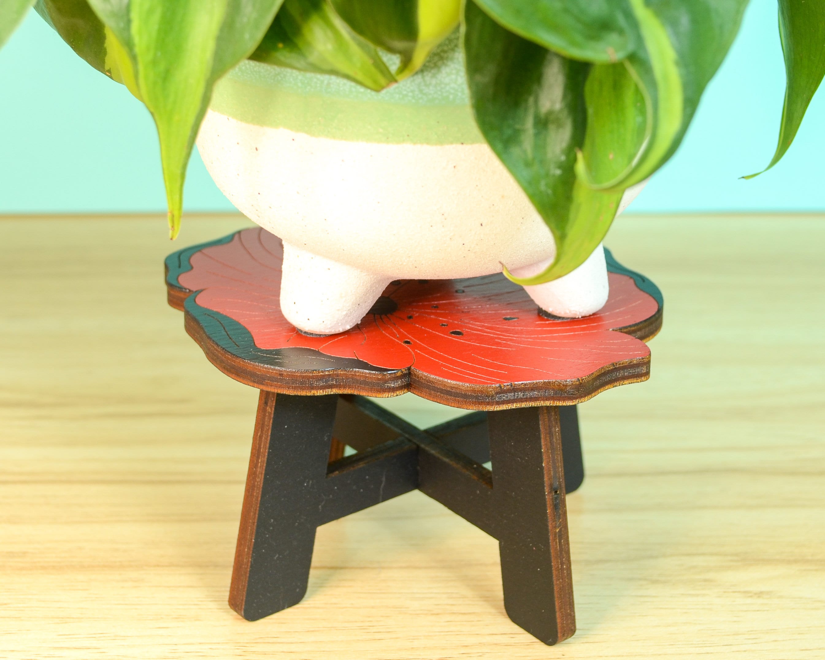 Poppy Plant Stand Plant Stool Pot Riser Indoor Plant Stand Flower Stool ...