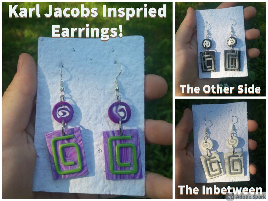 Karl Jacobs Swirl Inspired Earrings | Dream SMP - Etsy