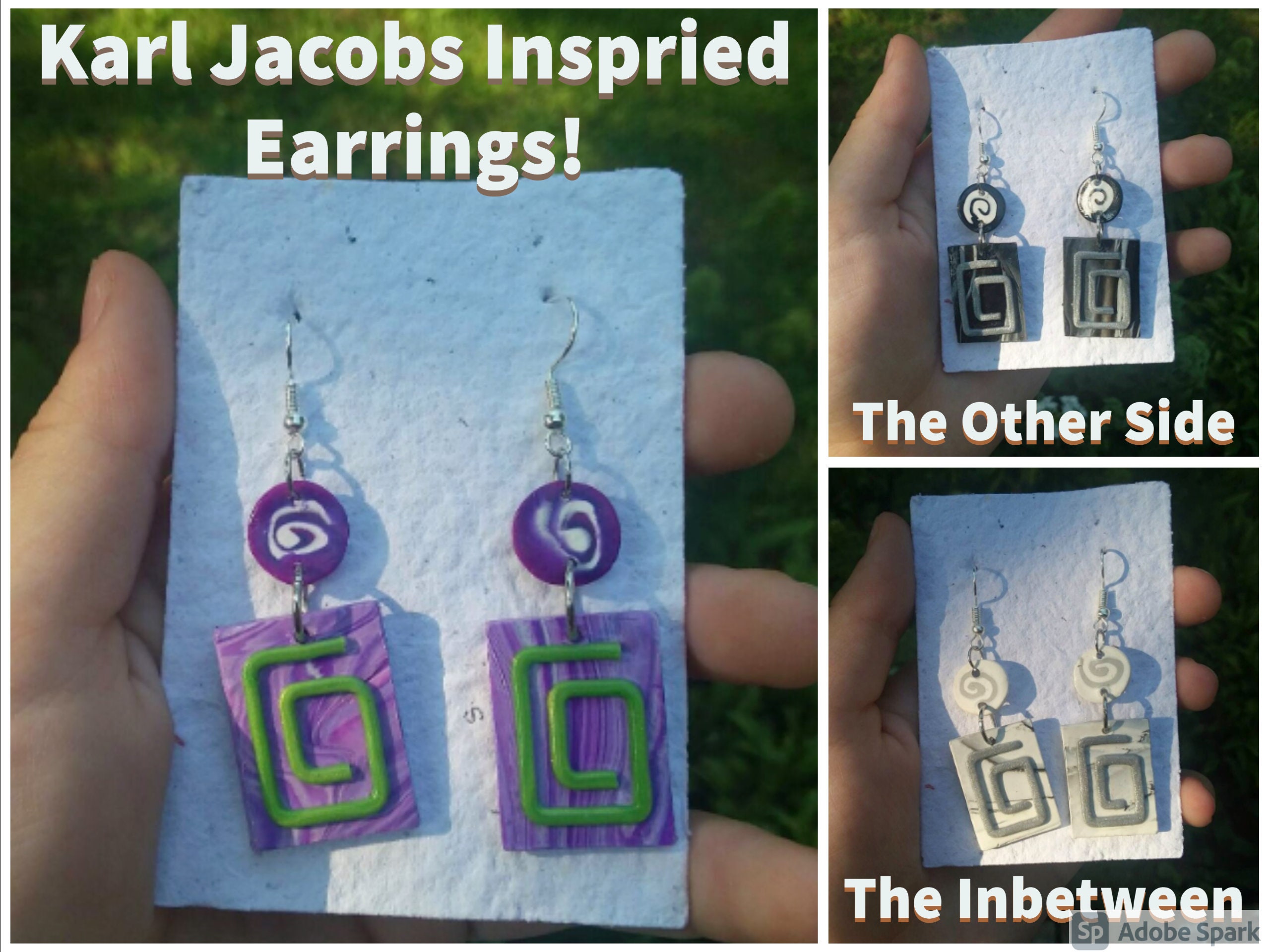 Karl Jacobs Swirl Inspired Earrings Dream SMP - Etsy
