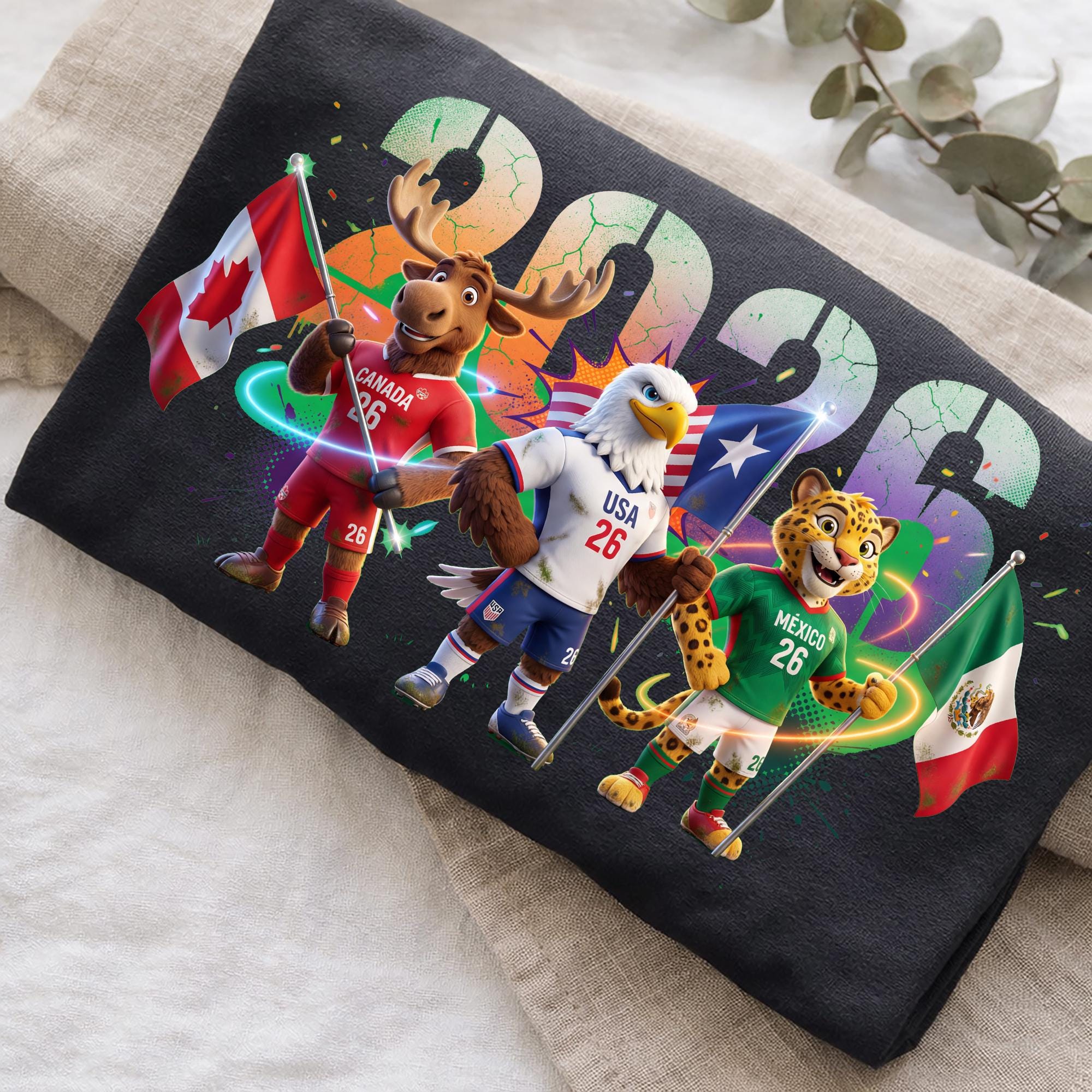 World Cup 2026 Mascots Clipart, Soccer Team Graphics, Digital Download ...