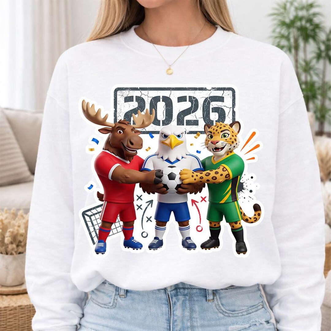 World Cup 2026 Mascots Clipart, Soccer Team Graphics, Digital Download ...