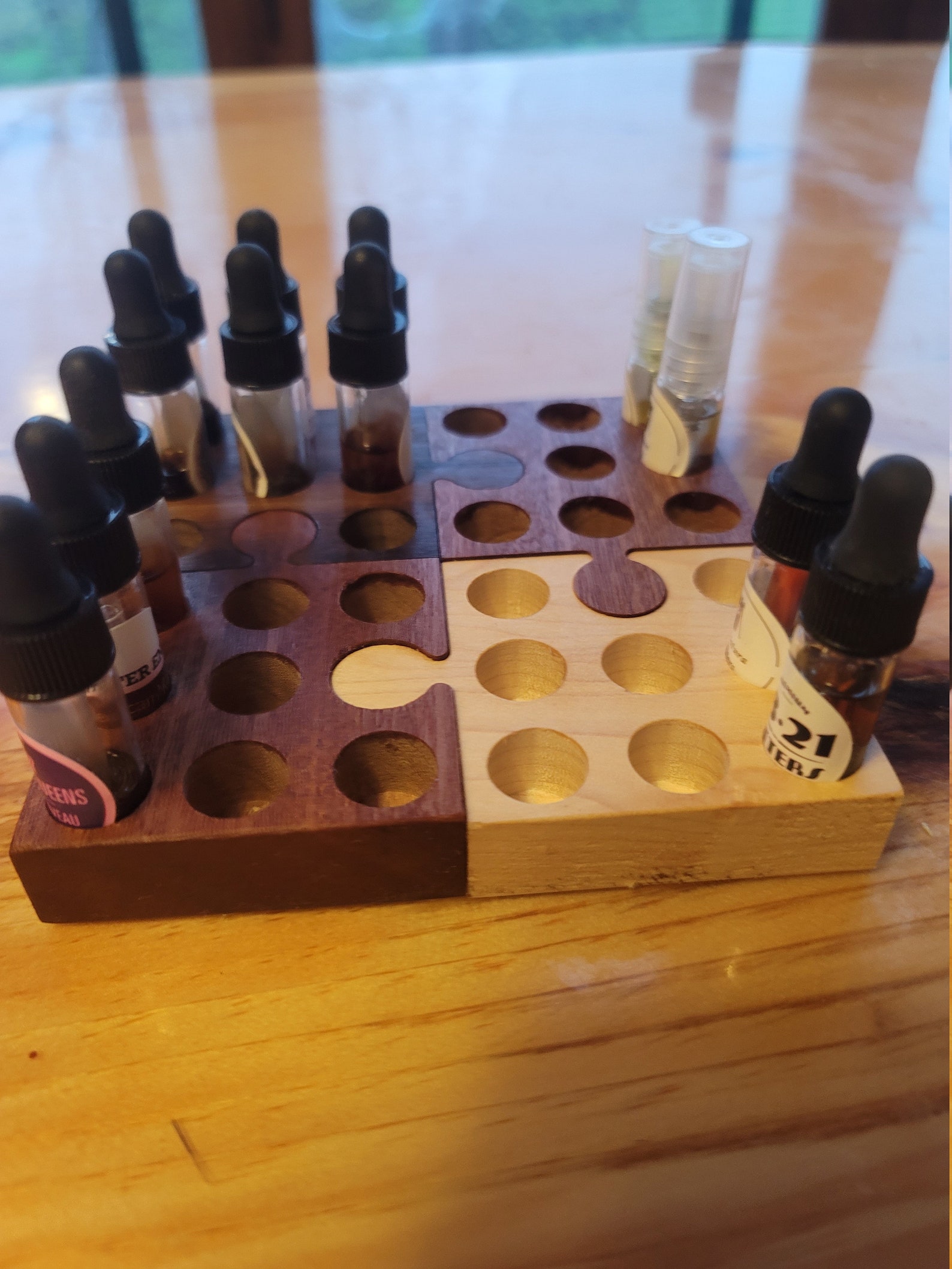 Shaker and Spoon Interlocking Puzzle Vial Holder - Etsy