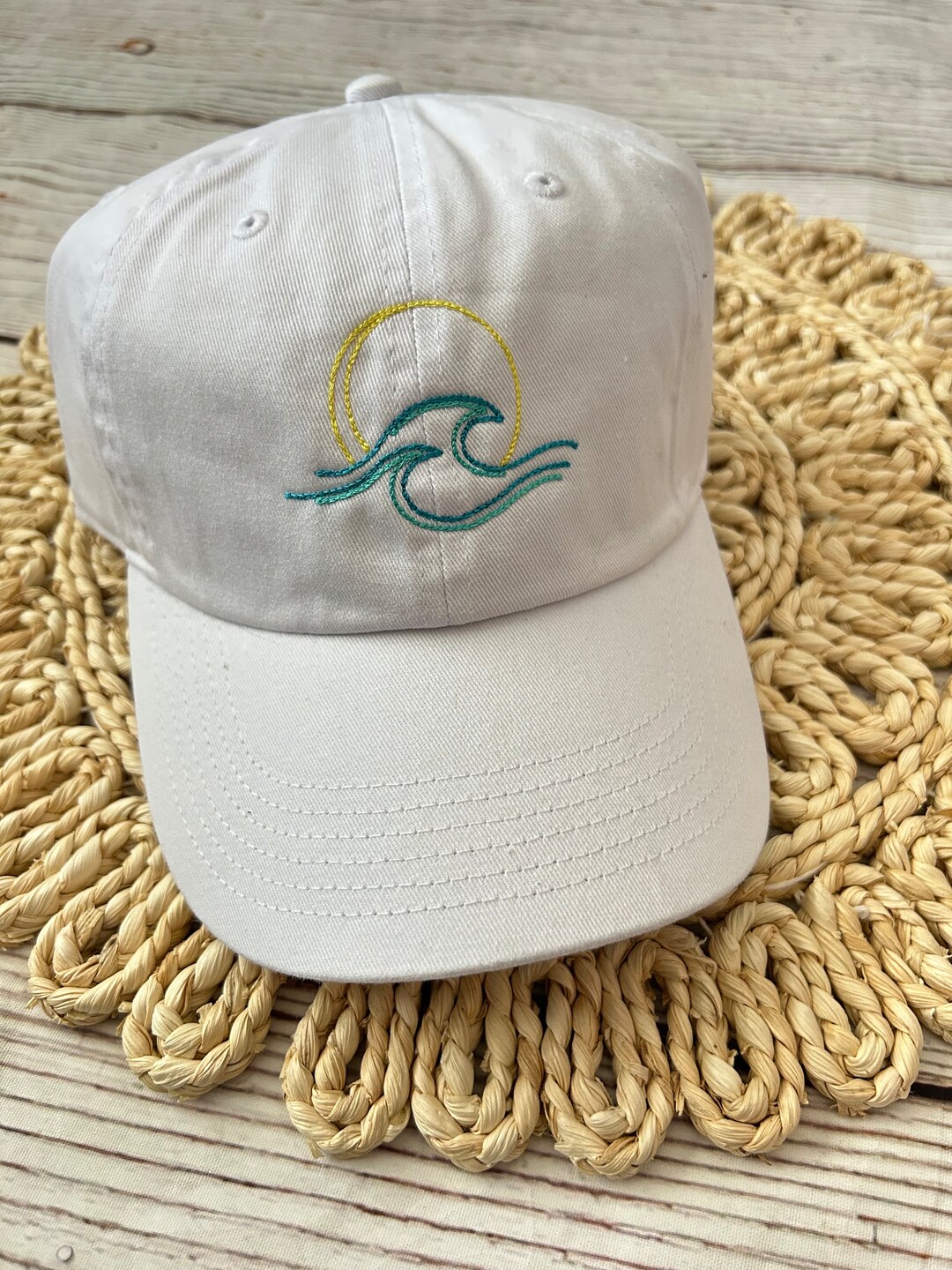 Ocean Waves Embroidered Dad Hat - Summer Hats - Etsy