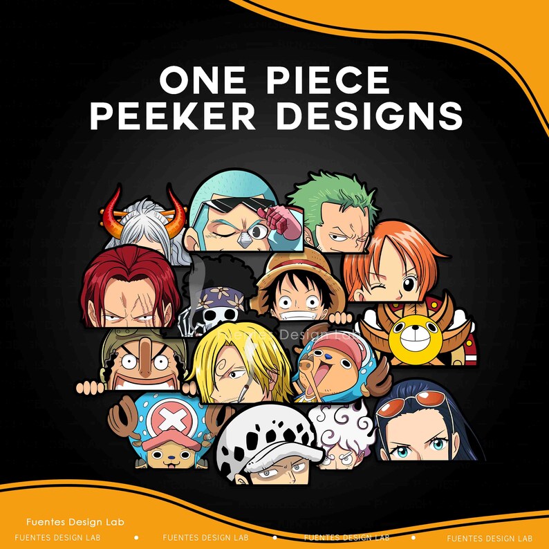 Buy ANIME Character ONE PIECE Peeker Designs-instant Download Online in ...