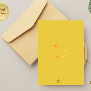 Cute Starry Birthday Card - Etsy
