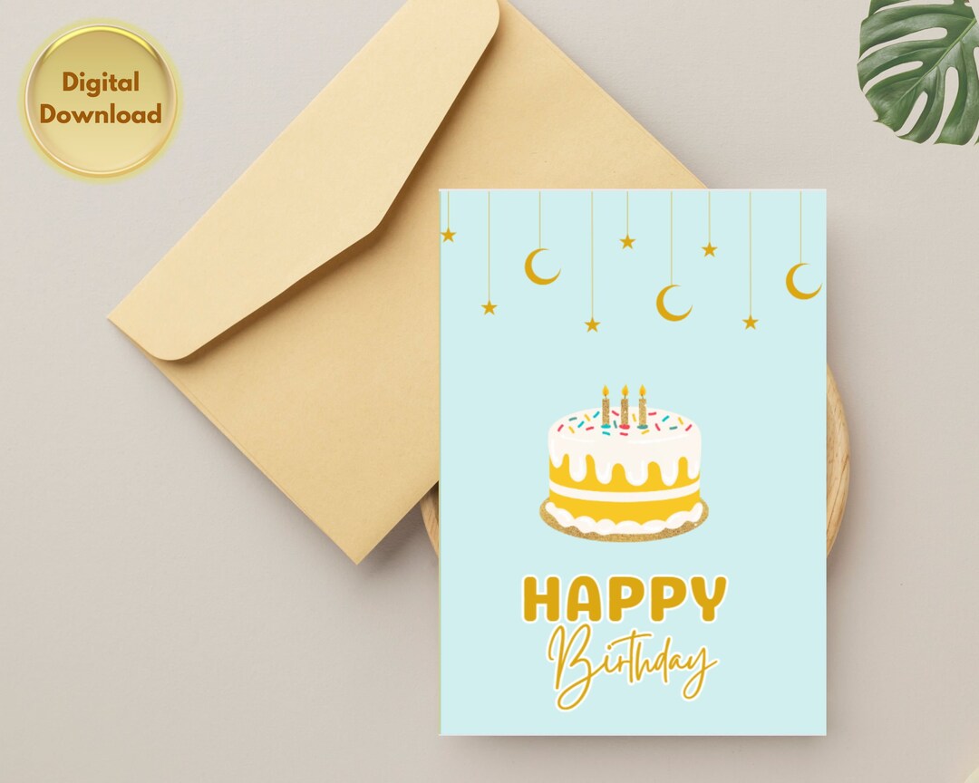 Cute Starry Birthday Card - Etsy