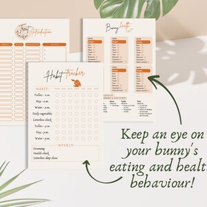 Habit Tracker for Rabbit Keepers New Treat Checklist, Bunny Health ...