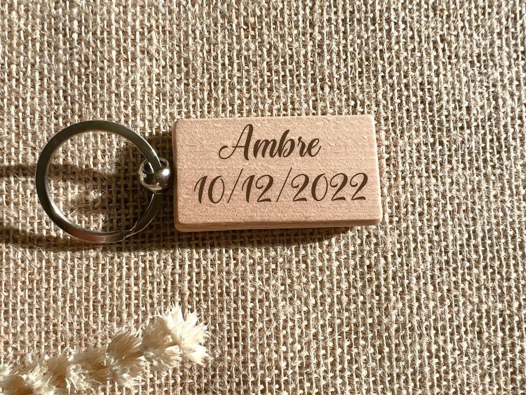 Porte clé bois personnalisé - Etsy France