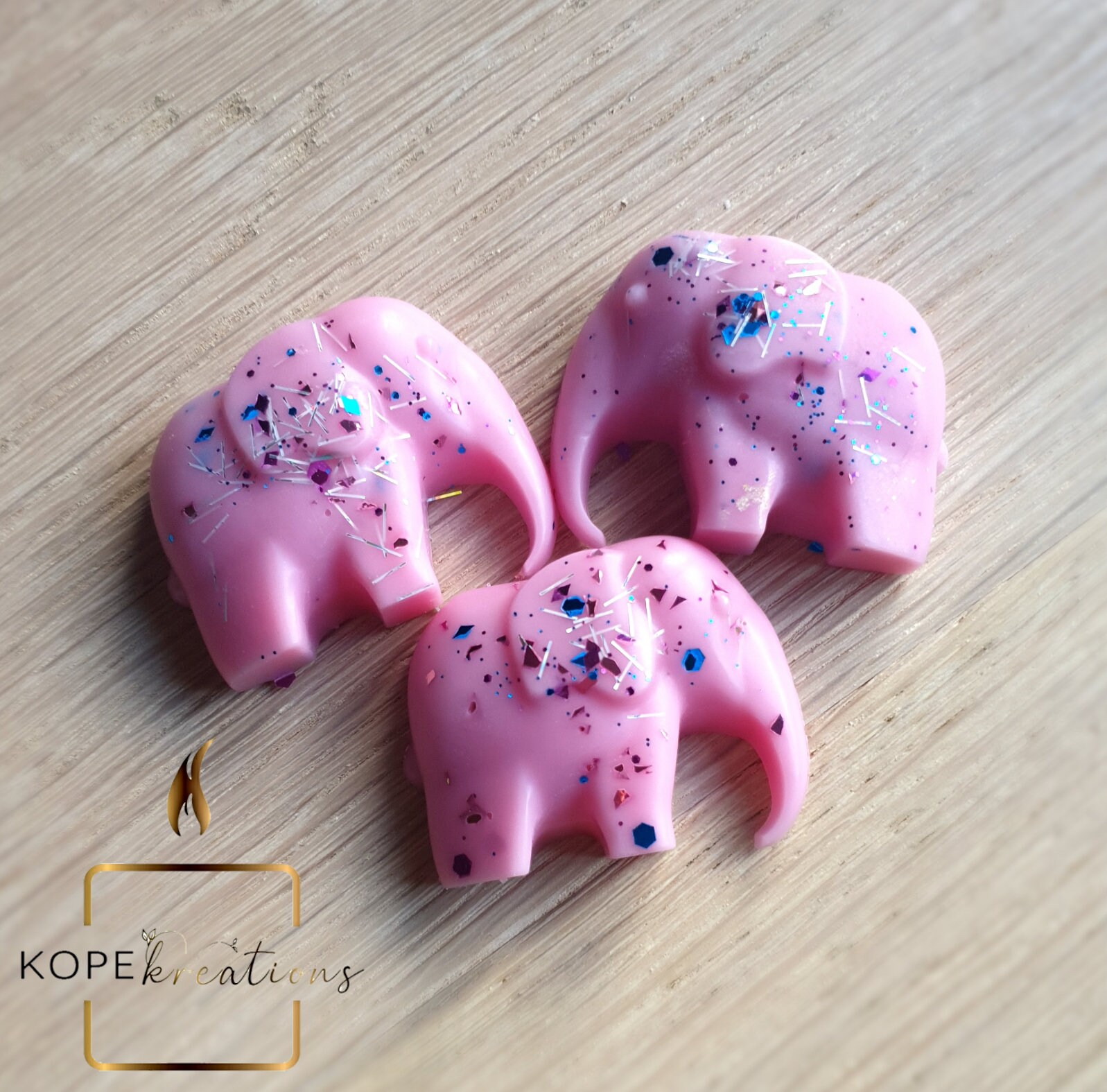 Mini Elephant Wax Melts Set | 3 Hand-poured Soy Wax Elephants | Cute ...