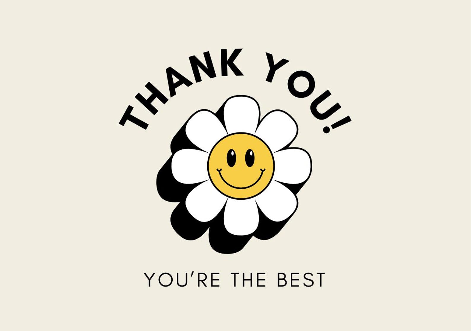 Smiley Face Thank You Cards - Etsy