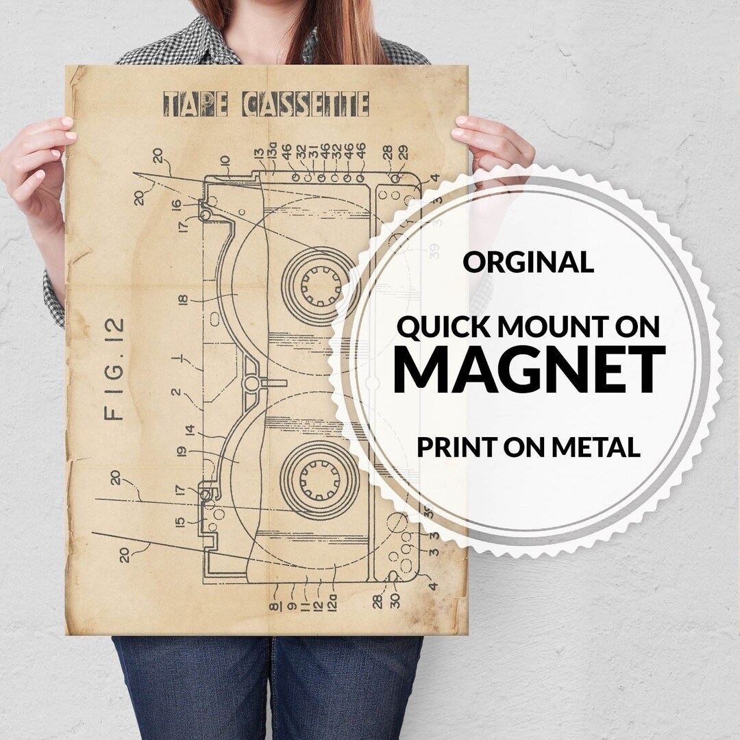Steel Poster Patent Old Paper Vintage Magnet Mounted Full Metal Poster ...