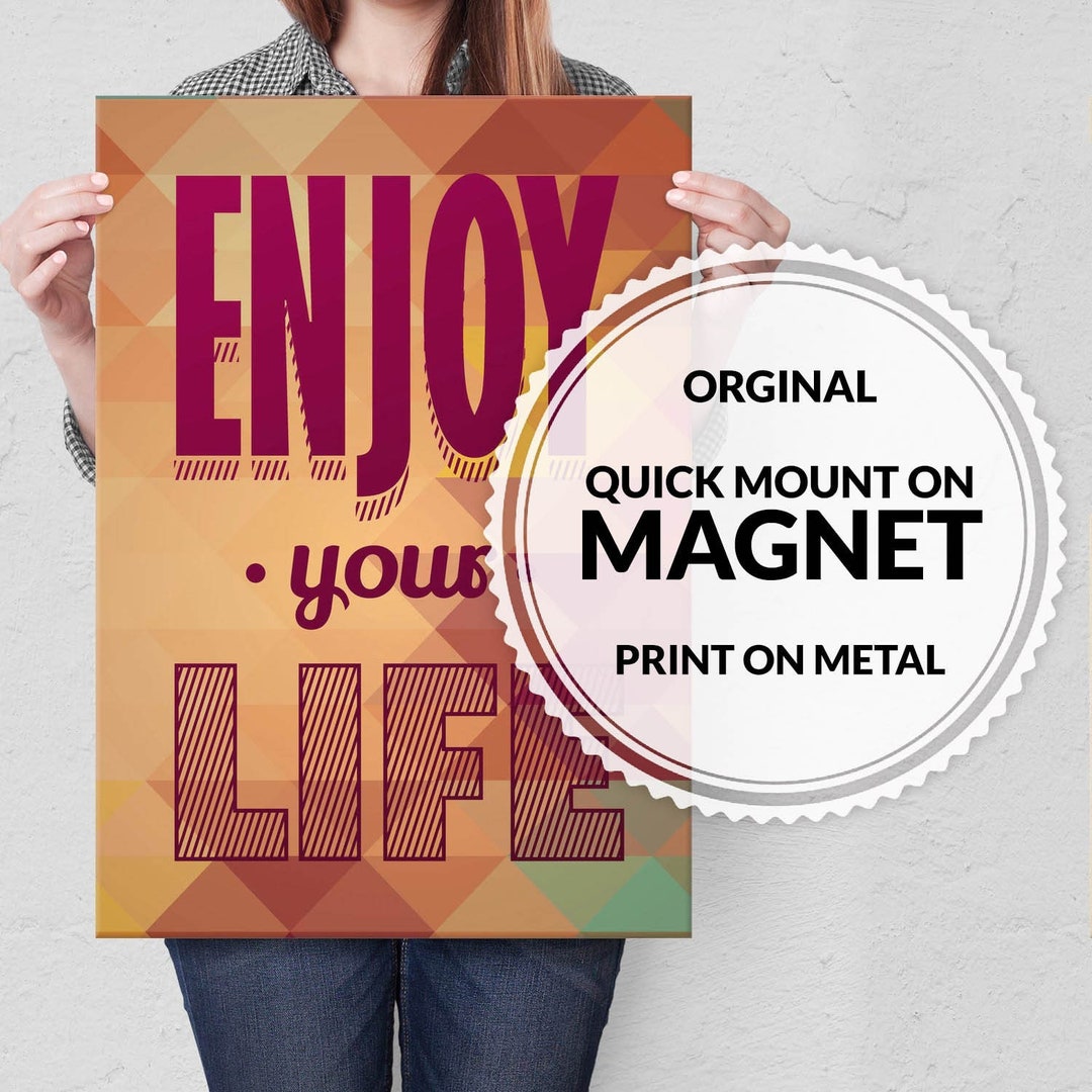 Steel Poster Motivation Magnet Mounted Full Metal Poster Optimism ...