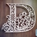Layered Letter D, Laser Cut Letter, Wall Art Multilayer Letter, Numbers ...