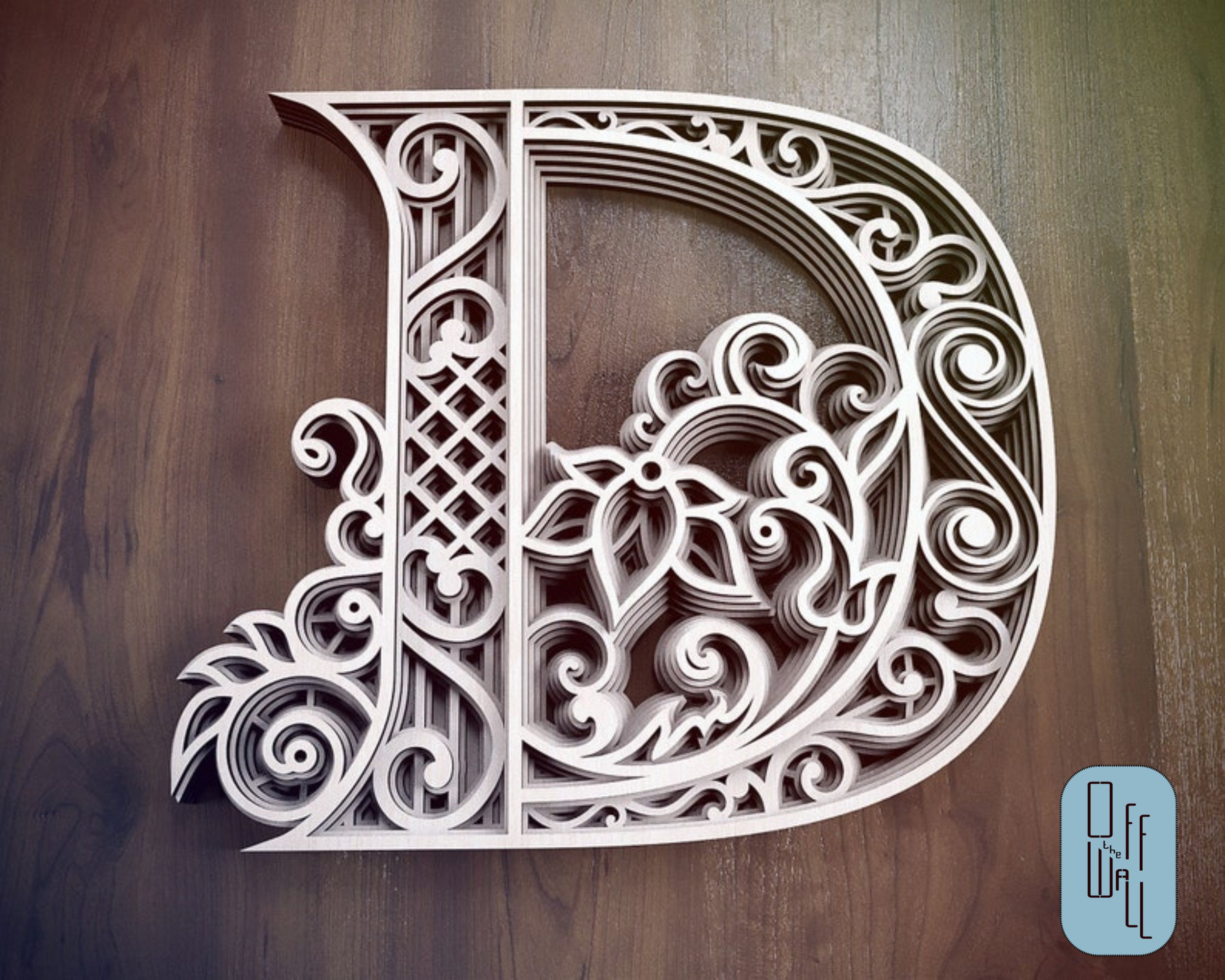 Layered Letter D, Laser Cut Letter, Wall Art Multilayer Letter, Numbers ...
