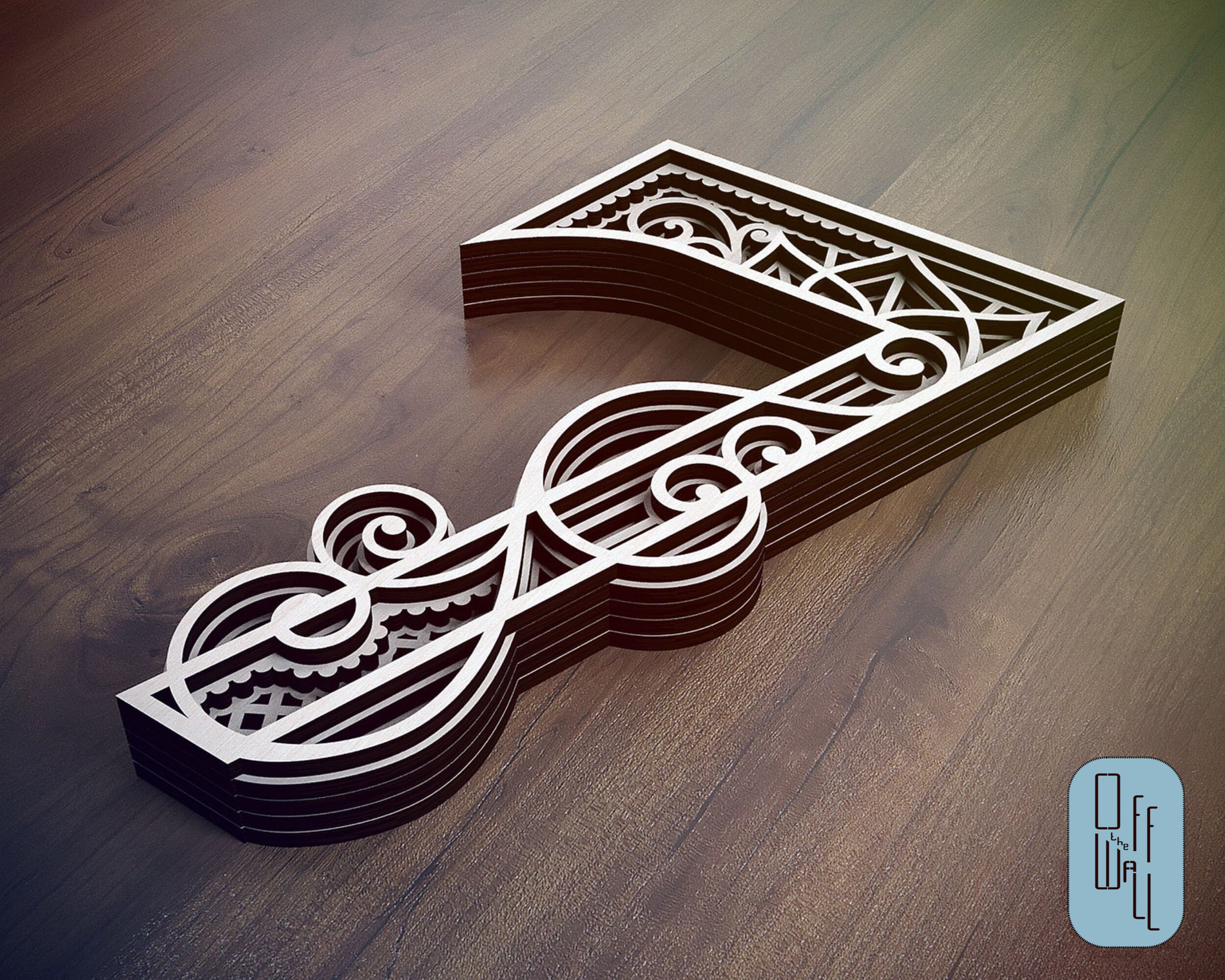 Layered Number 7, Laser Cut Letter, Wall Art Multilayer Letter, Numbers ...