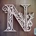 Layered Letter N, Laser Cut Letter, Wall Art Multilayer Letter, Numbers ...