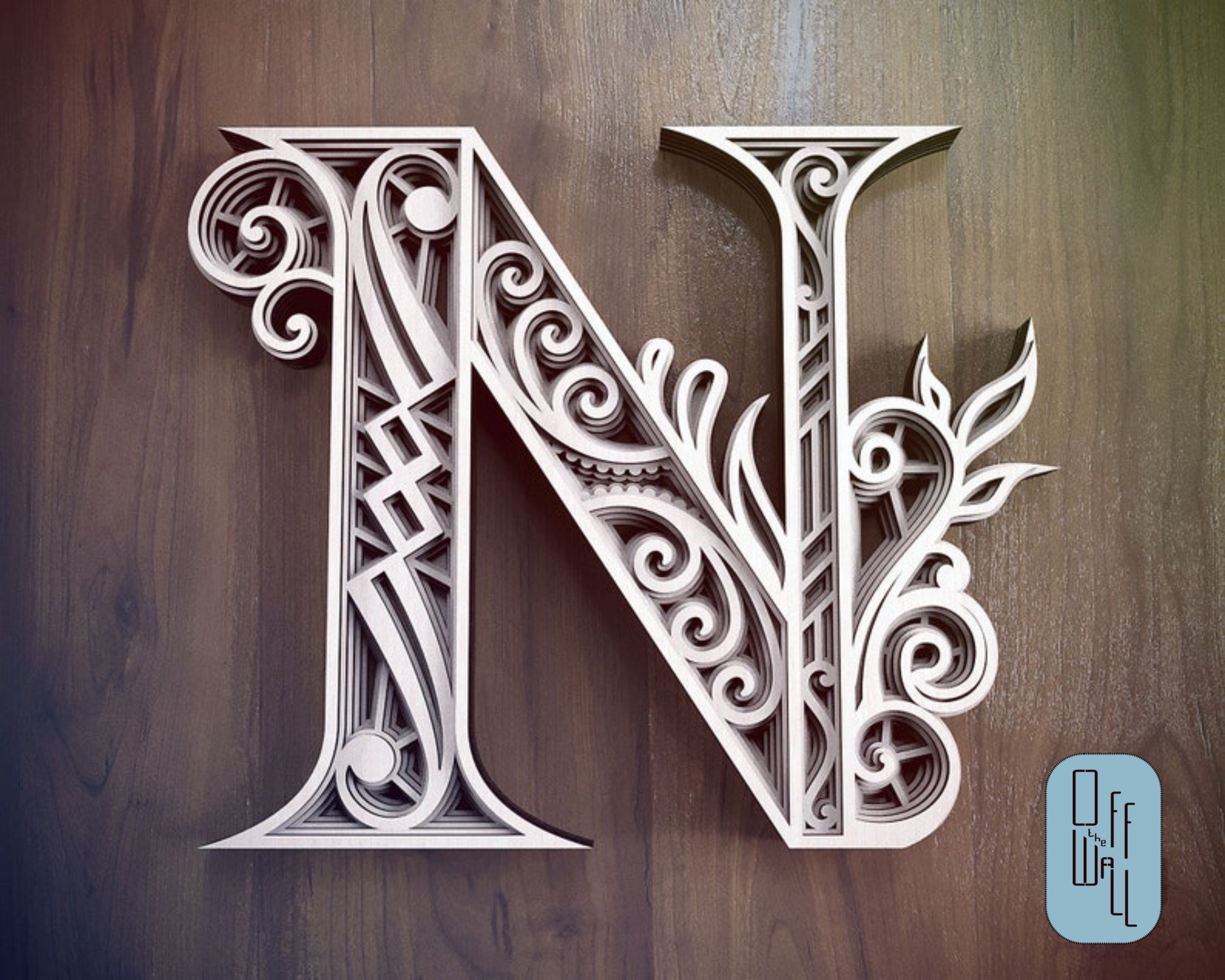 Layered Letter N, Laser Cut Letter, Wall Art Multilayer Letter, Numbers ...
